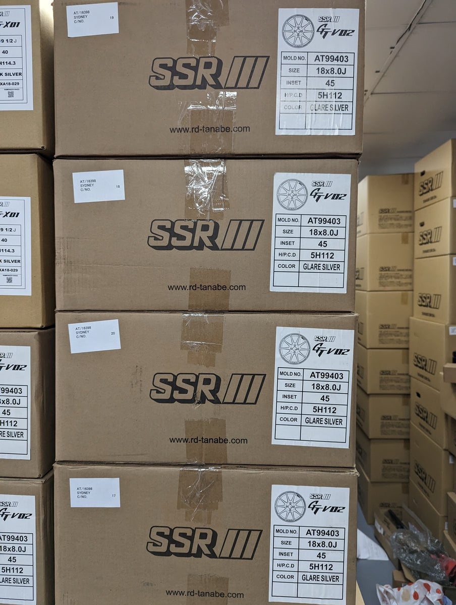 SSR GTV02 Wheels with Genuine SSR Center Caps - 5x112 - 18x8 +45 ...