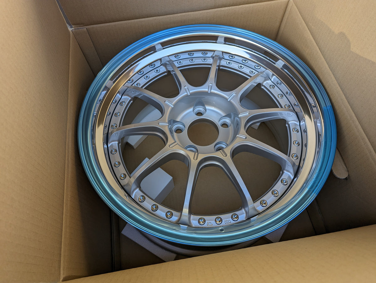 SSR SP5 (High Bright Silver) - 3 Piece Wheels - 5x114.3 - 18x9.5 +25 ...