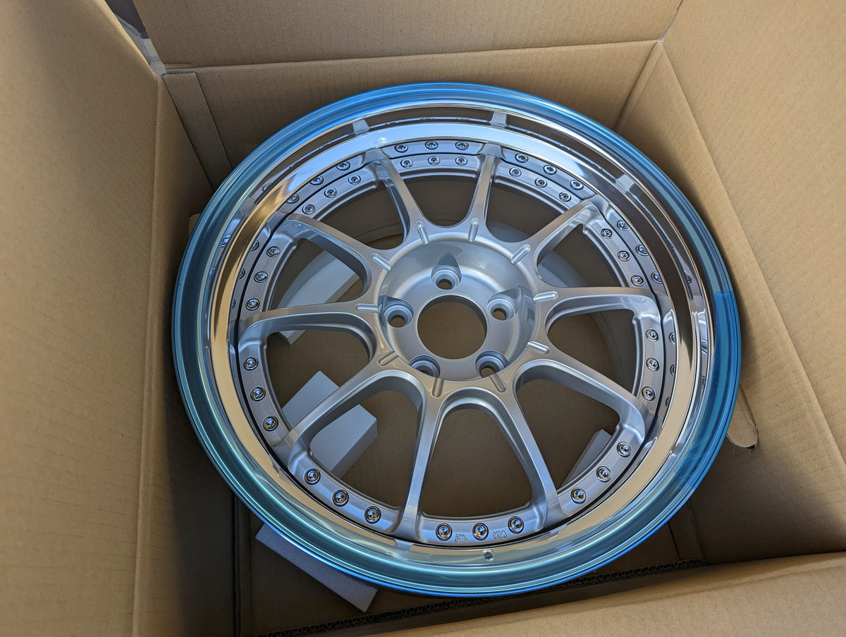 SSR SP5 (High Bright Silver) - 3 Piece Wheels - 5x114.3 - 18x9.5 +25 ...