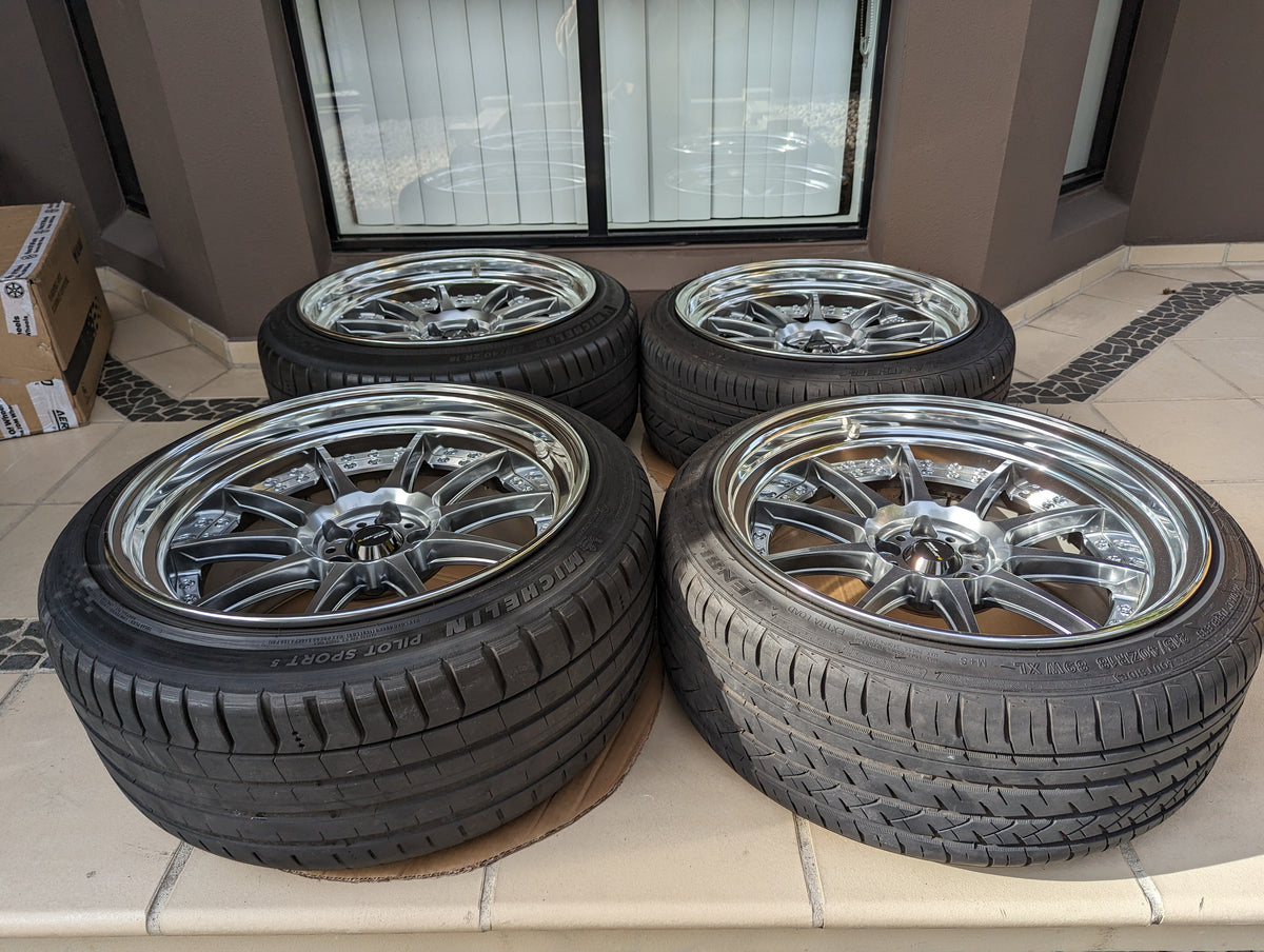 Work Emotion GTX-3P with Genuine Works Centre Caps and Tyres - 3 Piece ...