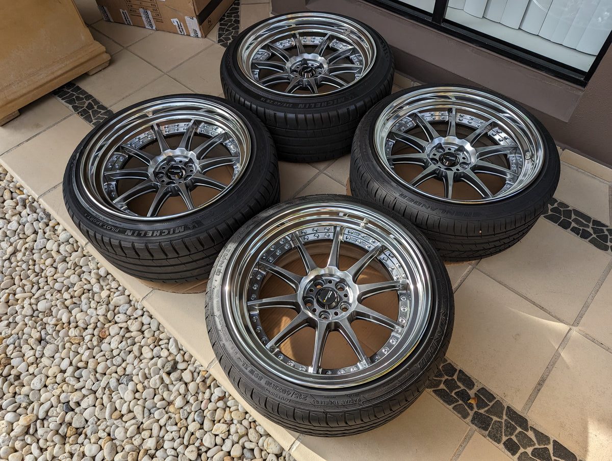 Work Emotion GTX-3P with Genuine Works Centre Caps and Tyres - 3 Piece ...