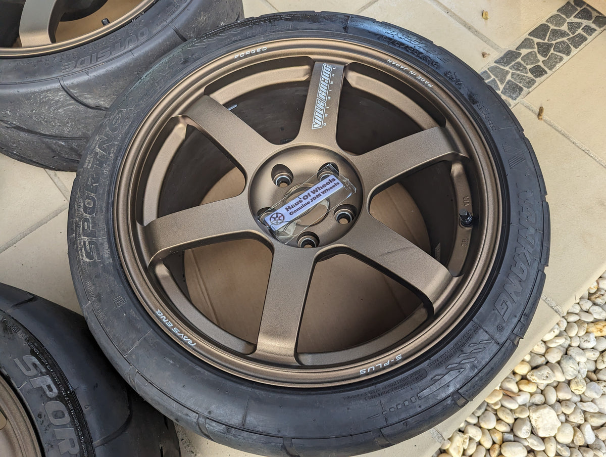 Rays Volks Racing TE37 Saga S-Plus (Bronze) with Near New Nankang AR1S ...