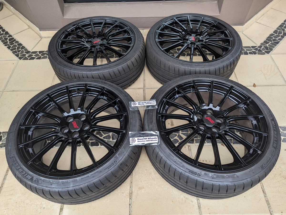 Enkei x STI Special Edition Wheels with Genuine STI Center Caps and Ne ...