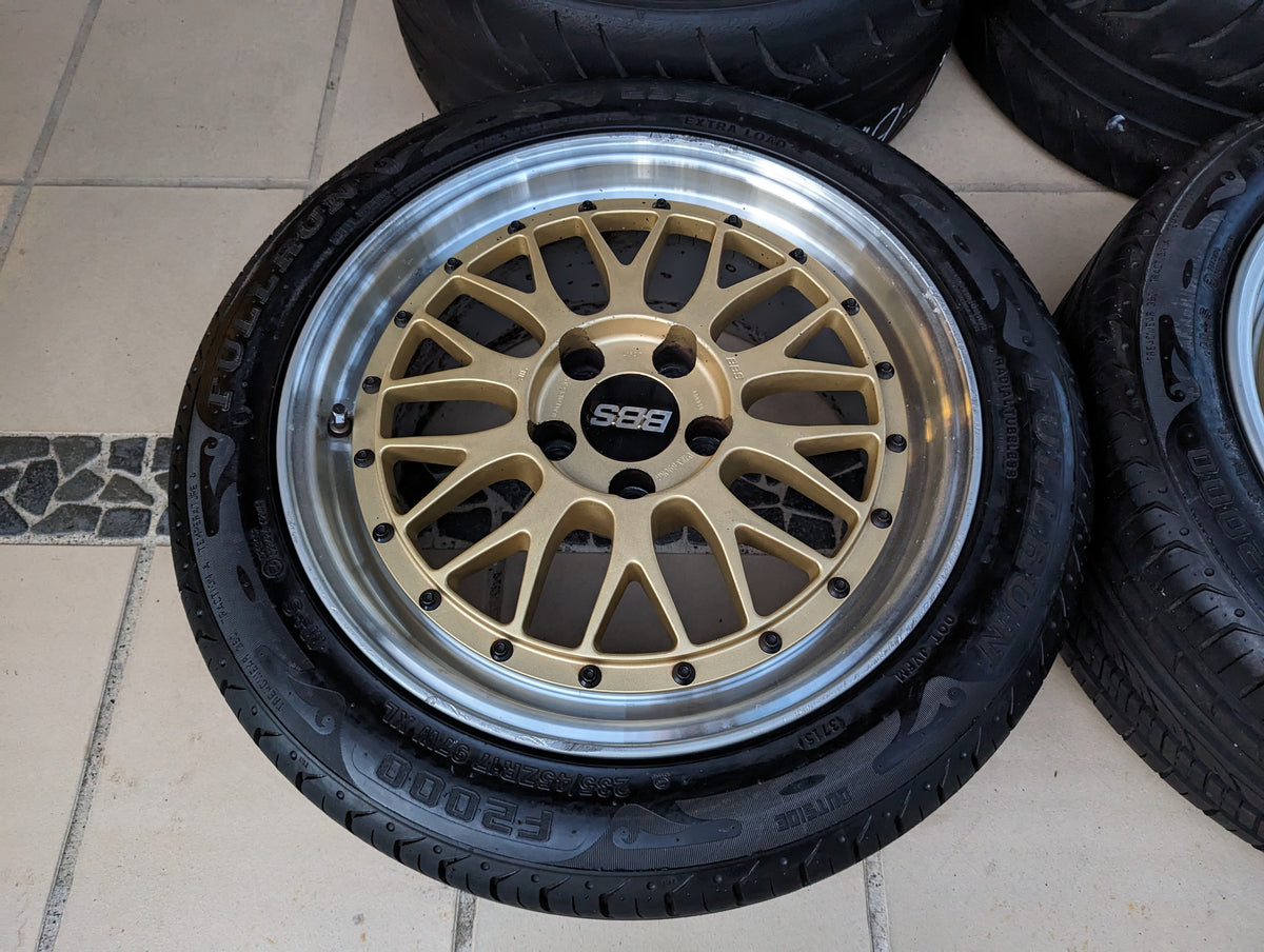 BBS LM (Gold) with Genuine BBS Center Caps and Tyres – Hausofwheels