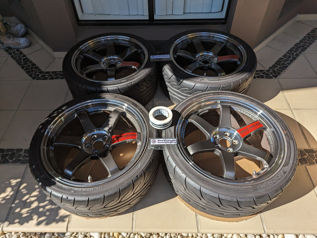 Rays Volk Racing TE37SL (Pressed Graphite) with AD08R Tyres and TE37SL ...