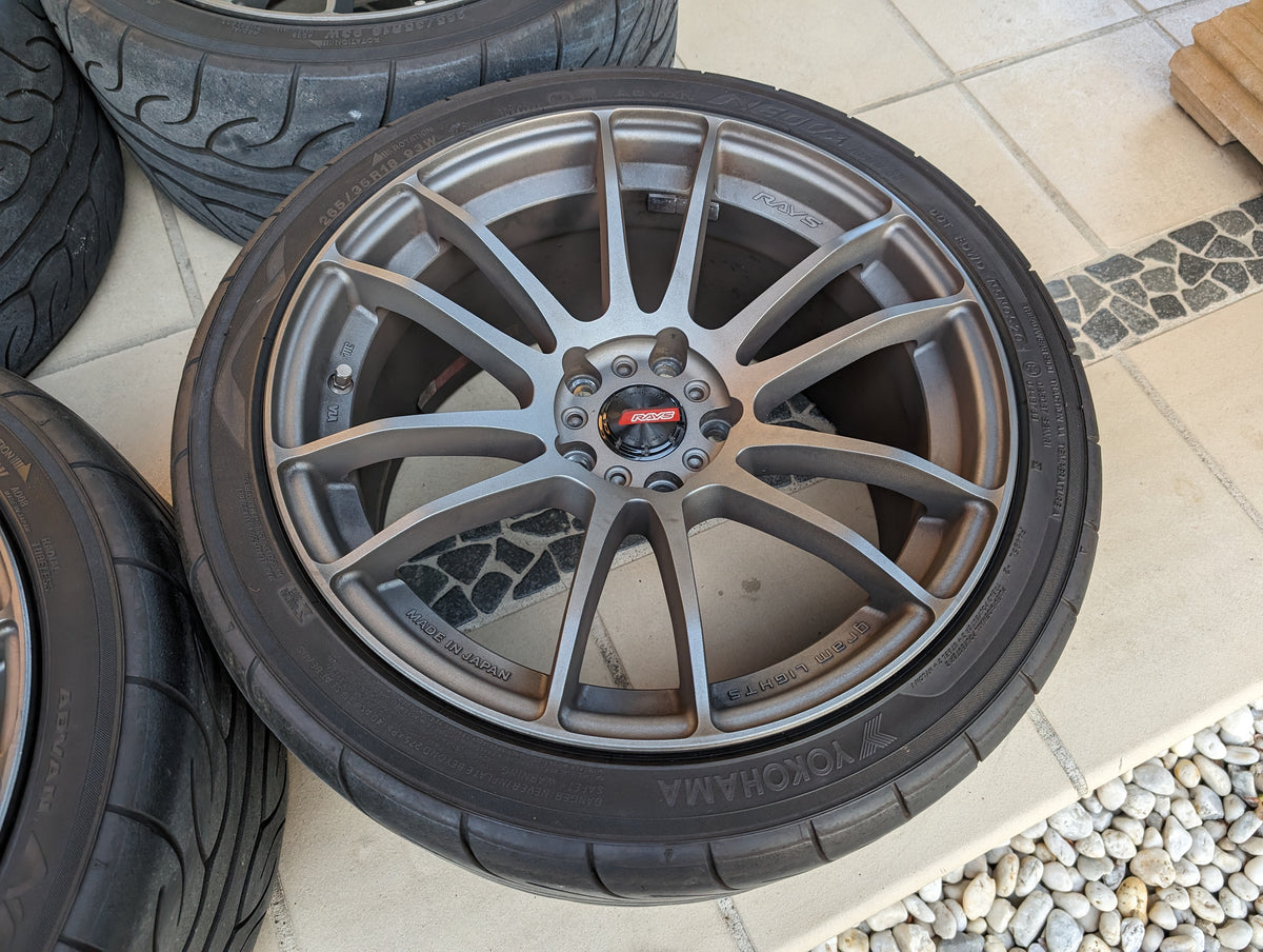 PCD 5x114.3 Rays Gram Lights 57 Xtreme (Matte Graphite) with Genuine R ...