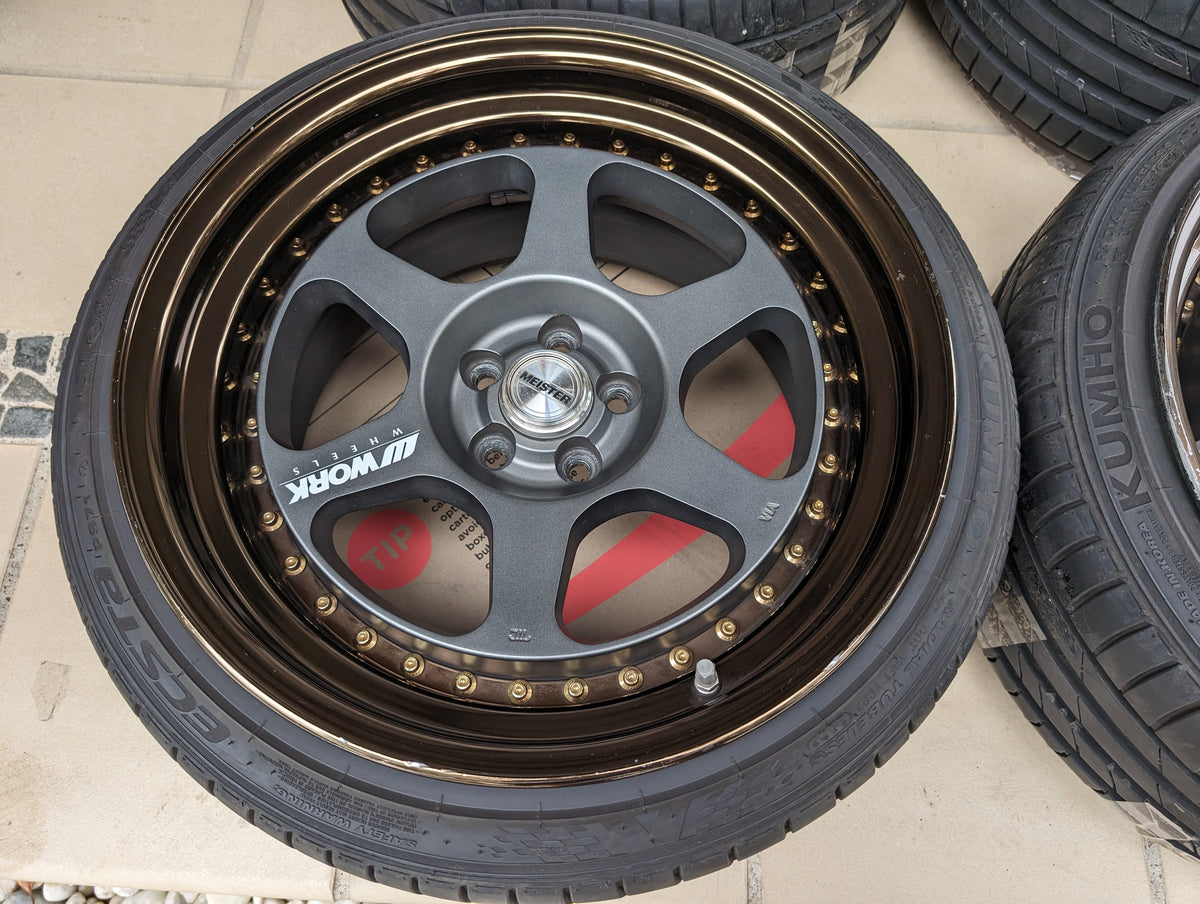 Work Meister L13P (Gloss Bronze) -PCD 5x100 - 18x9.5 +20 (O-Disk ...