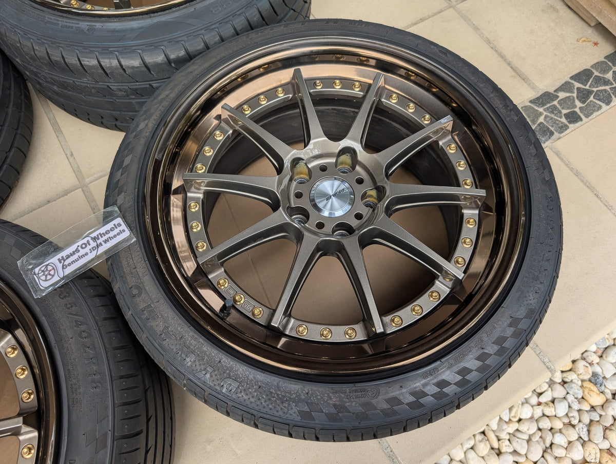 *Rare* Work Emotion GTX 3P With Genuine Work Centre Caps - 5x114.3 - 1 ...