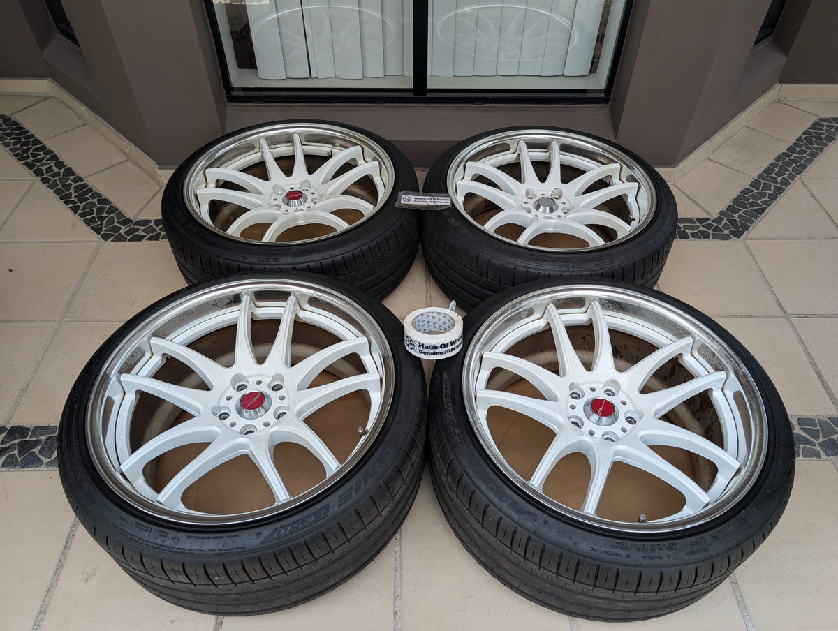 *Rare* Work Emotion CR2P (White) with Genuine Work Centre Caps - 5x114 ...