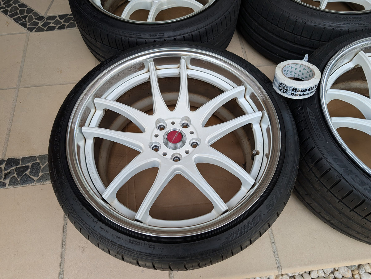 *Rare* Work Emotion CR2P (White) with Genuine Work Centre Caps - 5x114 ...