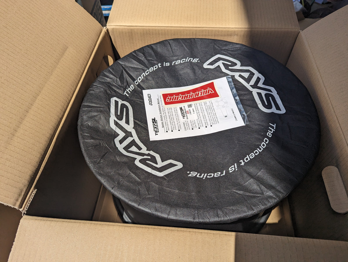 Rays Volks Racing TE37 Black Edition Ill with Genuine Volk Racing Stic ...