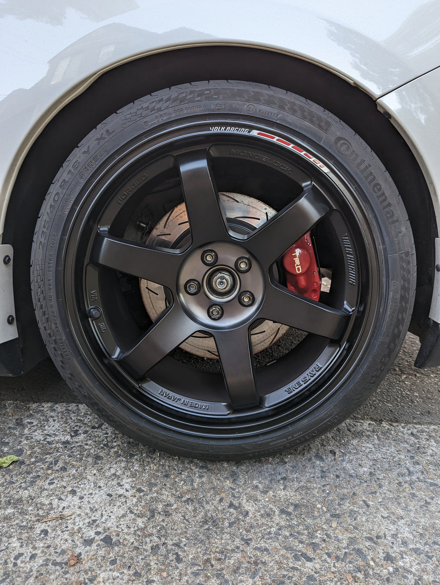 Rays Volks Racing TE37 Black Edition Ill with Genuine Volk Racing Stic ...