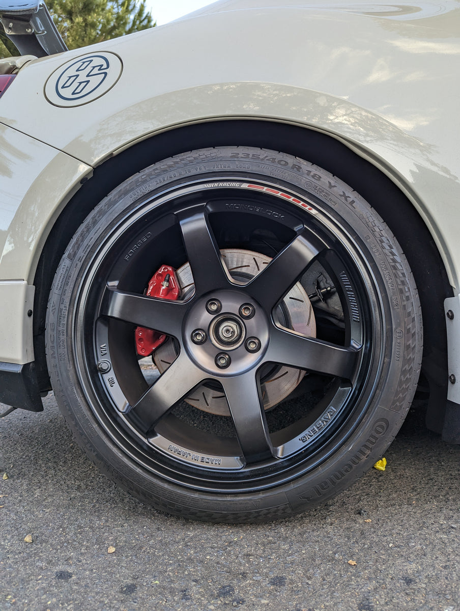 Rays Volks Racing TE37 Black Edition Ill with Genuine Volk Racing Stic ...