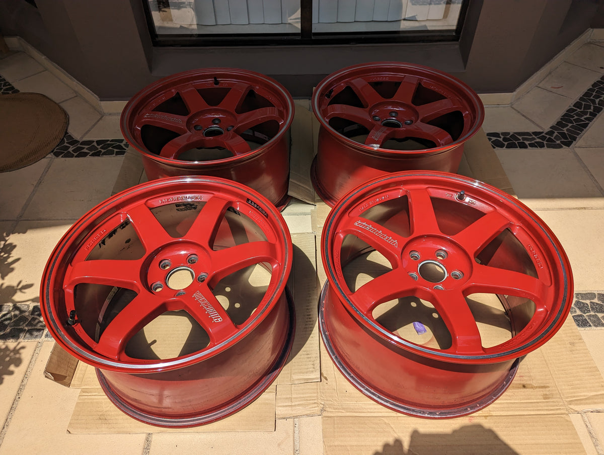 Rays Engineering Volk Racing TE37RT (Burning Red) - 5x100 - 18x10 +44 ...