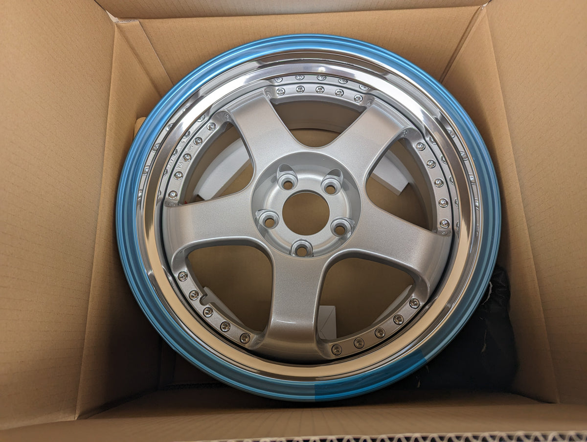SSR SP1 (Silver) - 3 Piece Wheels - 5x114.3 -18x9.5 +25 (HP Disk ...