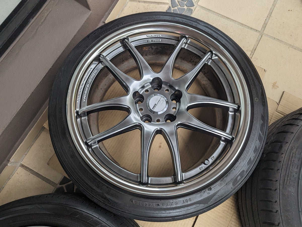 Work Emotion CR2P (Glim Silver) - 2 Piece Wheels with Genuine Work Cen ...