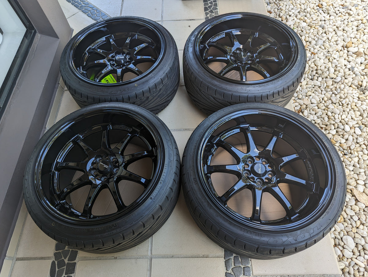 Work Emotion XD9 (Gloss Black) with Genuine Work Emotion Center Caps a ...